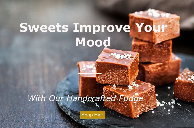 The Fudge Factory- homemade fudge. Snoep van karamel en chocolade